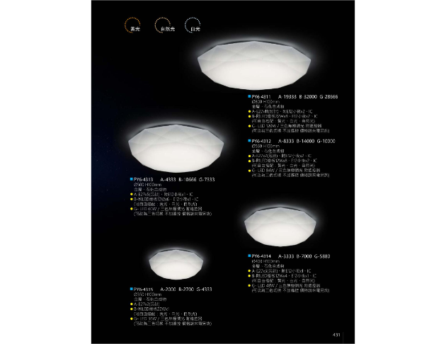PY6-NO.431 - 燈飾目錄 | 橋式照明工程有限公司